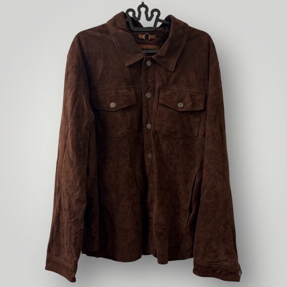 Frye | Jackets & Coats | Frye Suede Goat Leather Shirt Jacket Fits Like ...